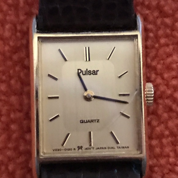 Pulsar | Accessories | Vintage Pulsar Gold Tone Watch With Leather ...